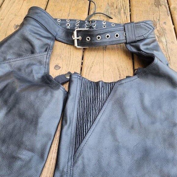 Pants & Jumpsuits | Leather Lady Chaps Large Biker Rally Sturgis Party ...